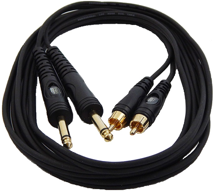 RCA: TPC-014 ΚΑΛΩΔΙΟ 2 ΚΑΡΦΙΑ ΑΡΣENIKA 6,3mm - 2 RCA ΑΡΣΕΝΙΚΑ 1,5m
