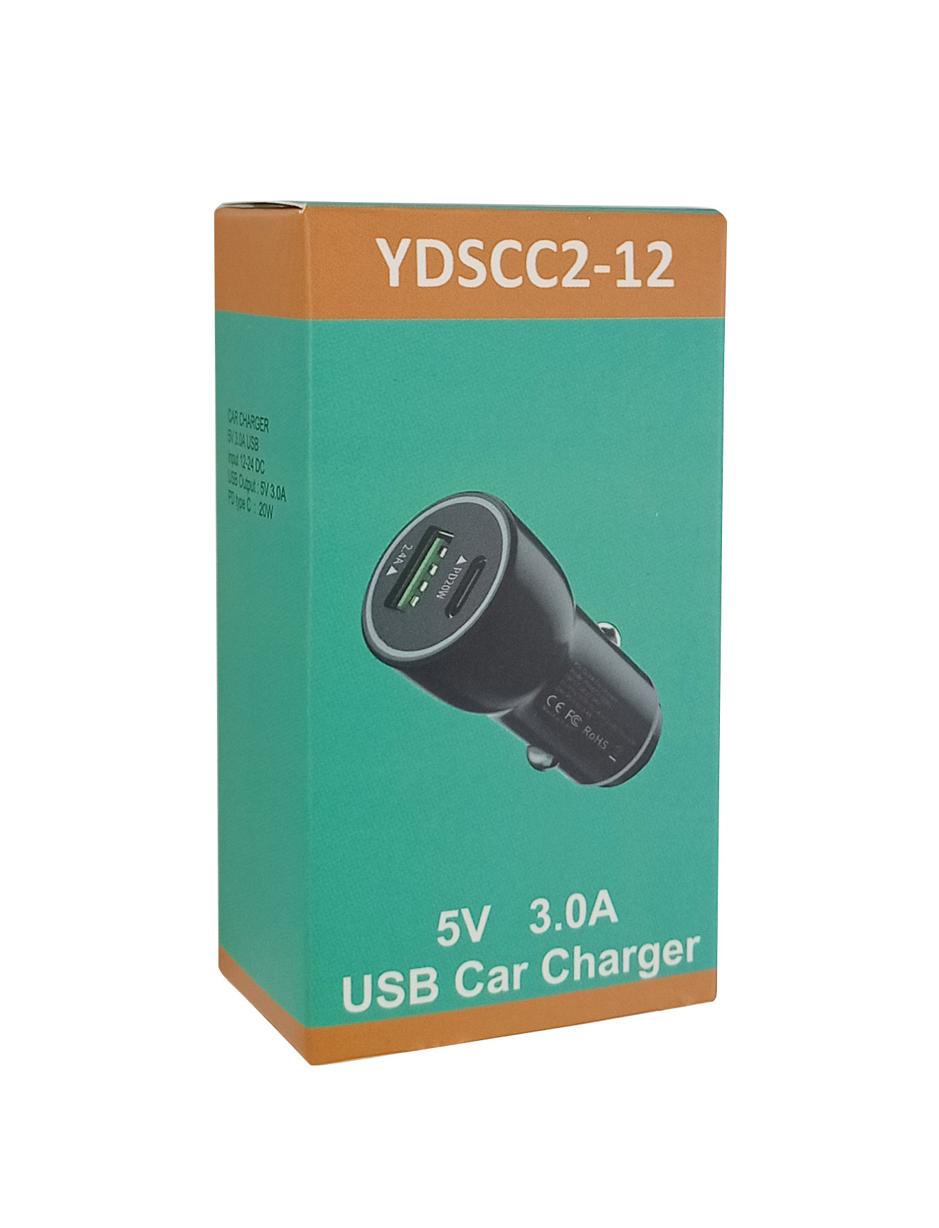 Τροφοδοτικά USB: YDSCC-12 UNIVERSAL ΦΟΡΤΙΣΤΗΣ ΑΥΤΟΚΙΝΗΤΟΥ USBA + TYPEC3A