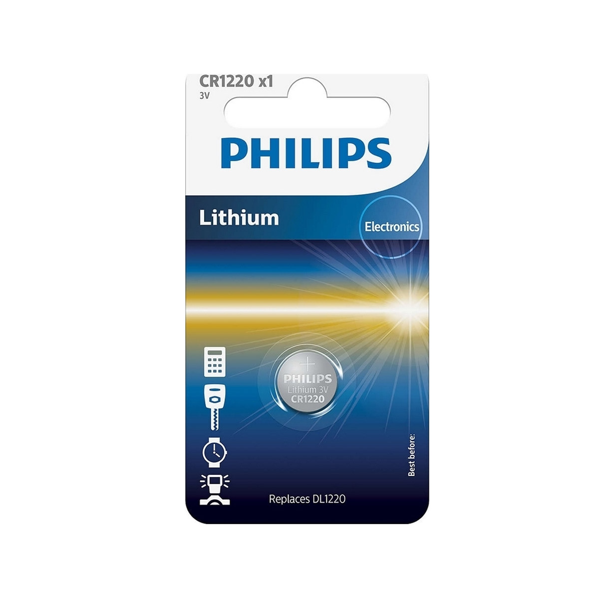 Λιθίου: PHILIPS-CR1220/1 ΜΠΑΤΑΡΙΑ PHILIPS CR1220